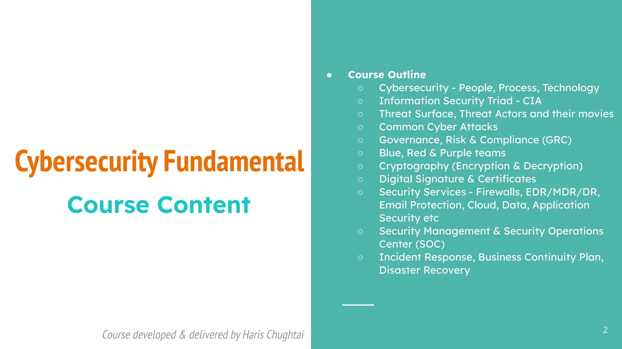 Cybersecurity Fundamental Course by Haris Chughtai.pdf