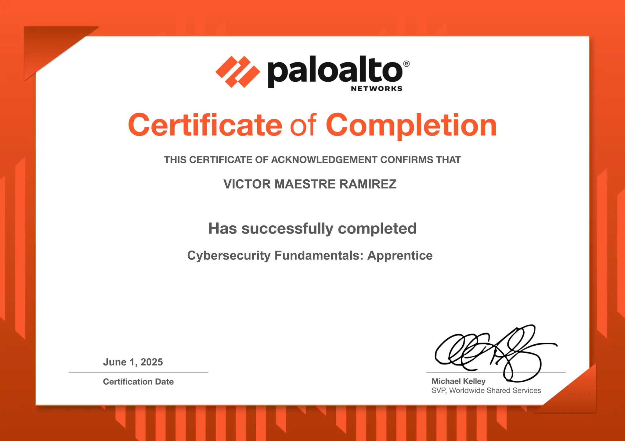 Cybersecurity Fundamentals: Apprentice - Palo Alto Certificate | PPT