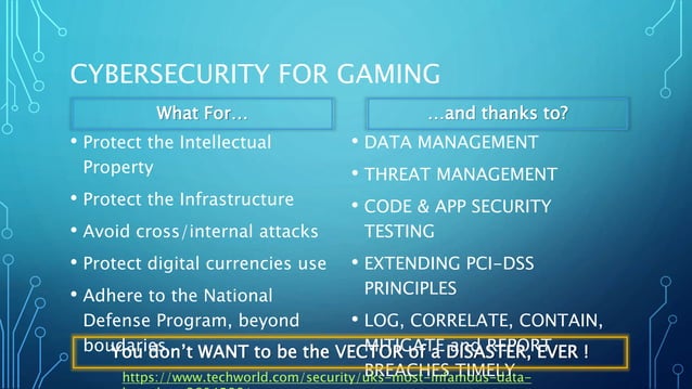 Cyber security & gaming - LevelUp! 2018 - v.3.1 | PPSX | Internet ...
