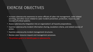 cyber security incident exercises TTX .ppt