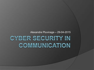 Cybersecurity in communication | PPTX