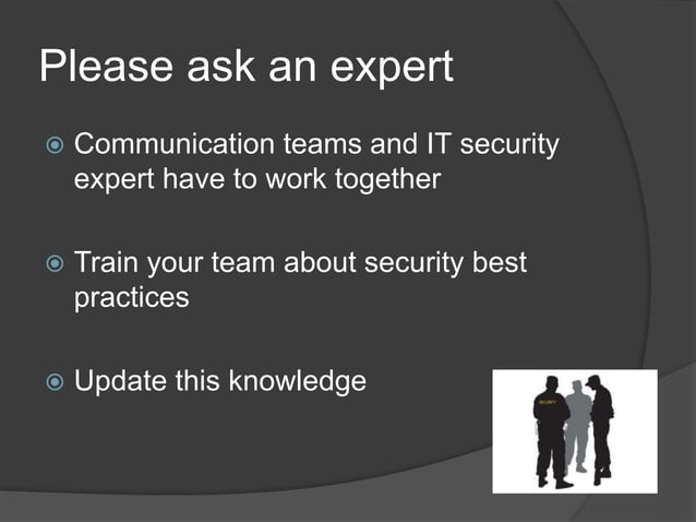 Cybersecurity in communication | PPTX