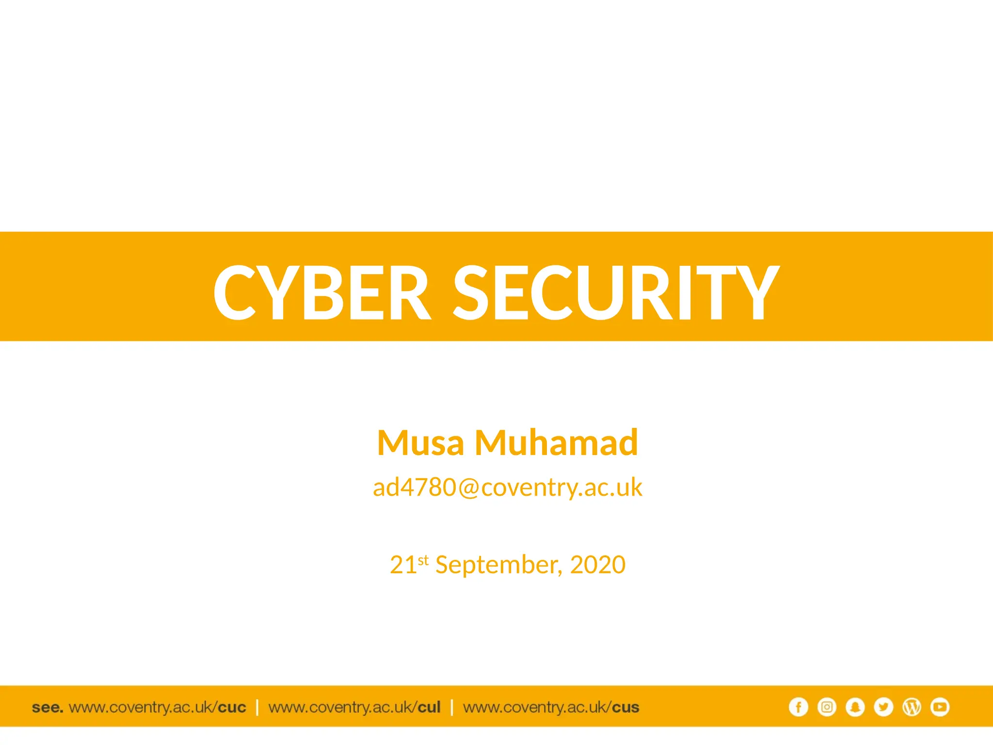 Cyber Security Induction university of UK | PPT