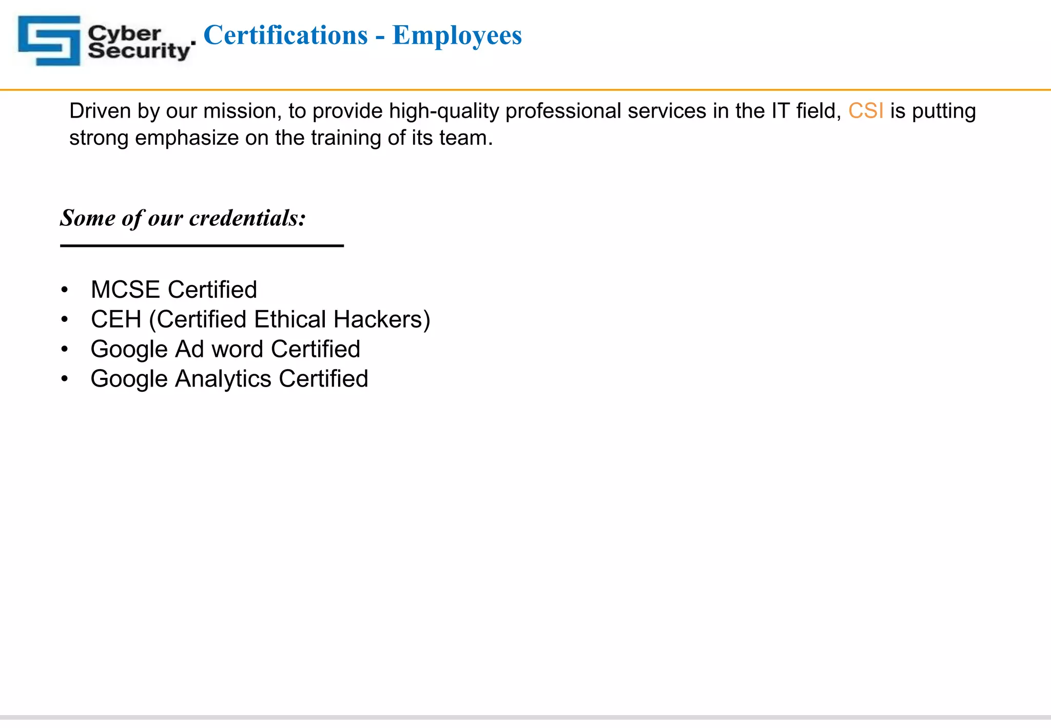 Cyber security infotech profile | PPT
