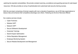 Cyber security infotech profile | PPT