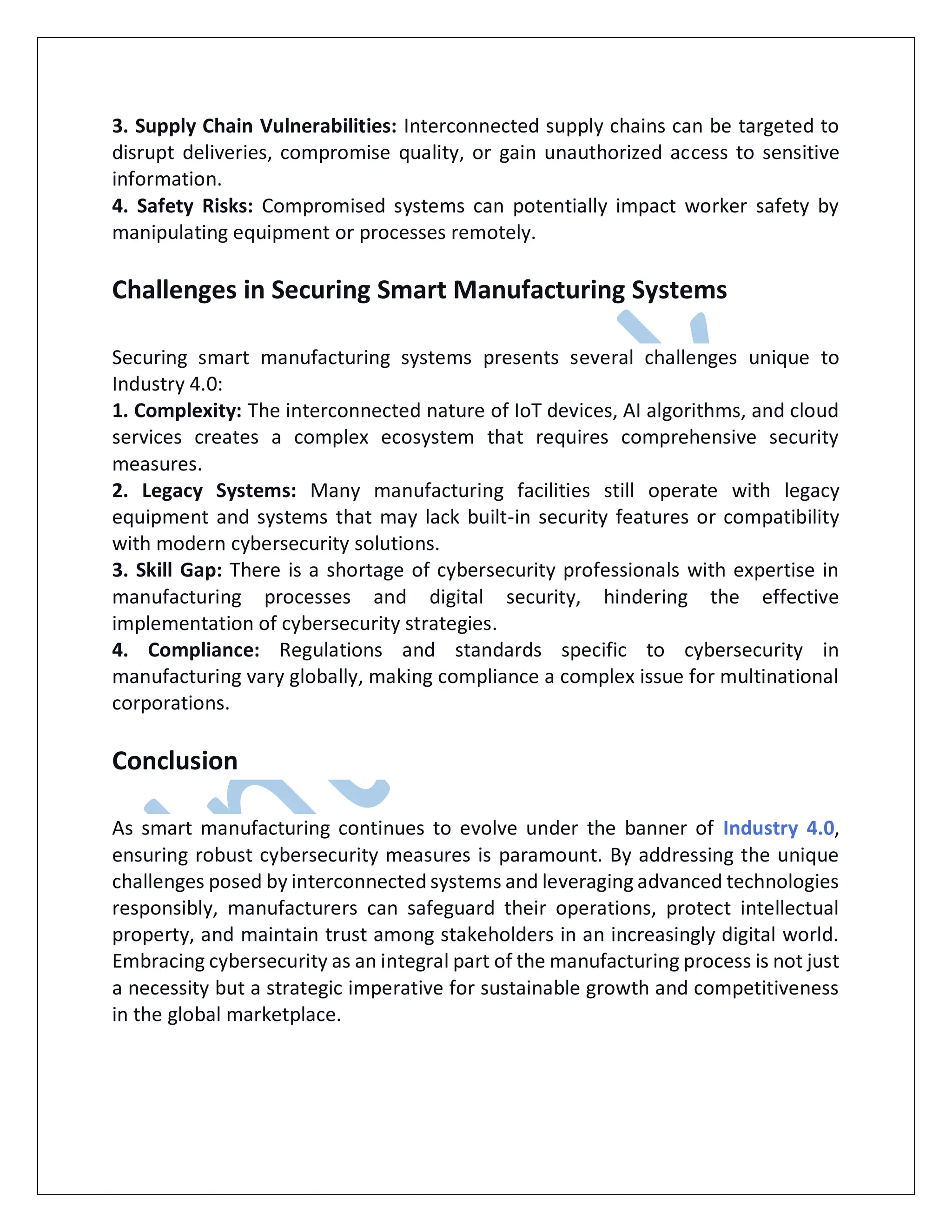 Cybersecurity in Industry 4.0: Protecting Smart Manufacturing Systems | PDF