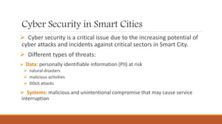 Cyber security in smart cities | PPTX