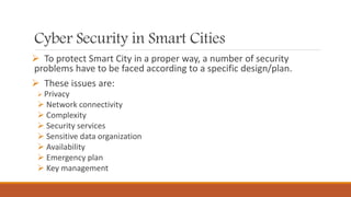 Cyber security in smart cities | PPTX