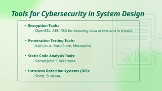 Cybersecurity in Systems Analysis and Design.pptx