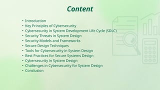 Cybersecurity in Systems Analysis and Design.pptx