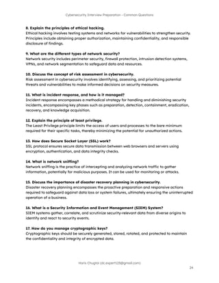 Cybersecurity Interview Preparation Questions Pdf
