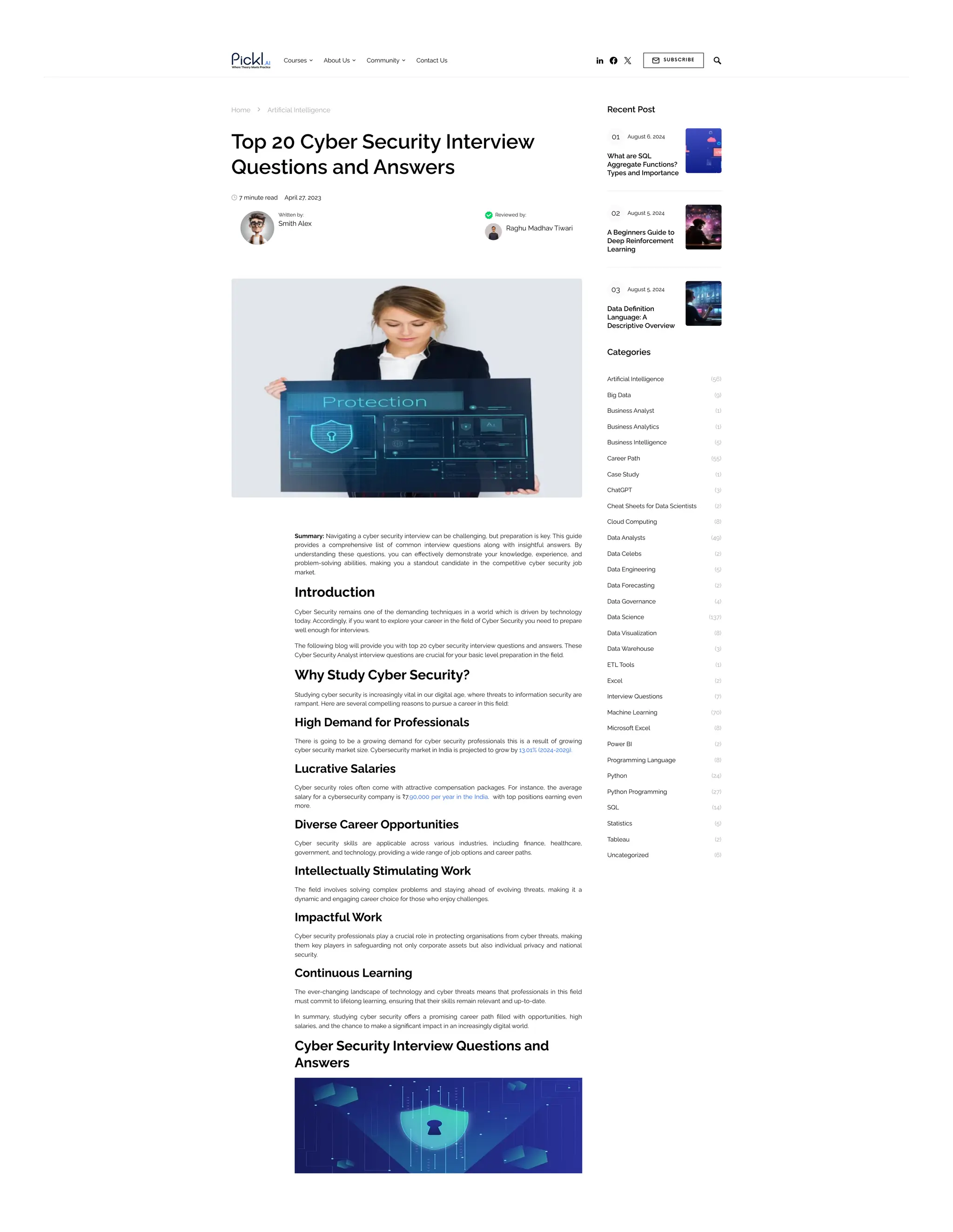 Cybersecurity Interview Questions and Answers | PDF