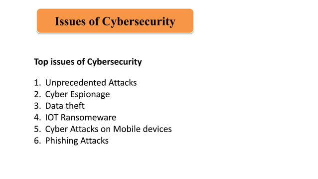 Cybersecurity_Issues and challenges.pptx