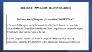 Cyber security management plan | PPTX