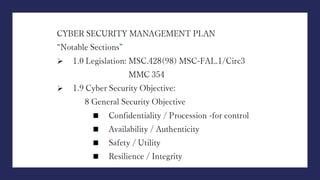 Cyber security management plan | PPTX