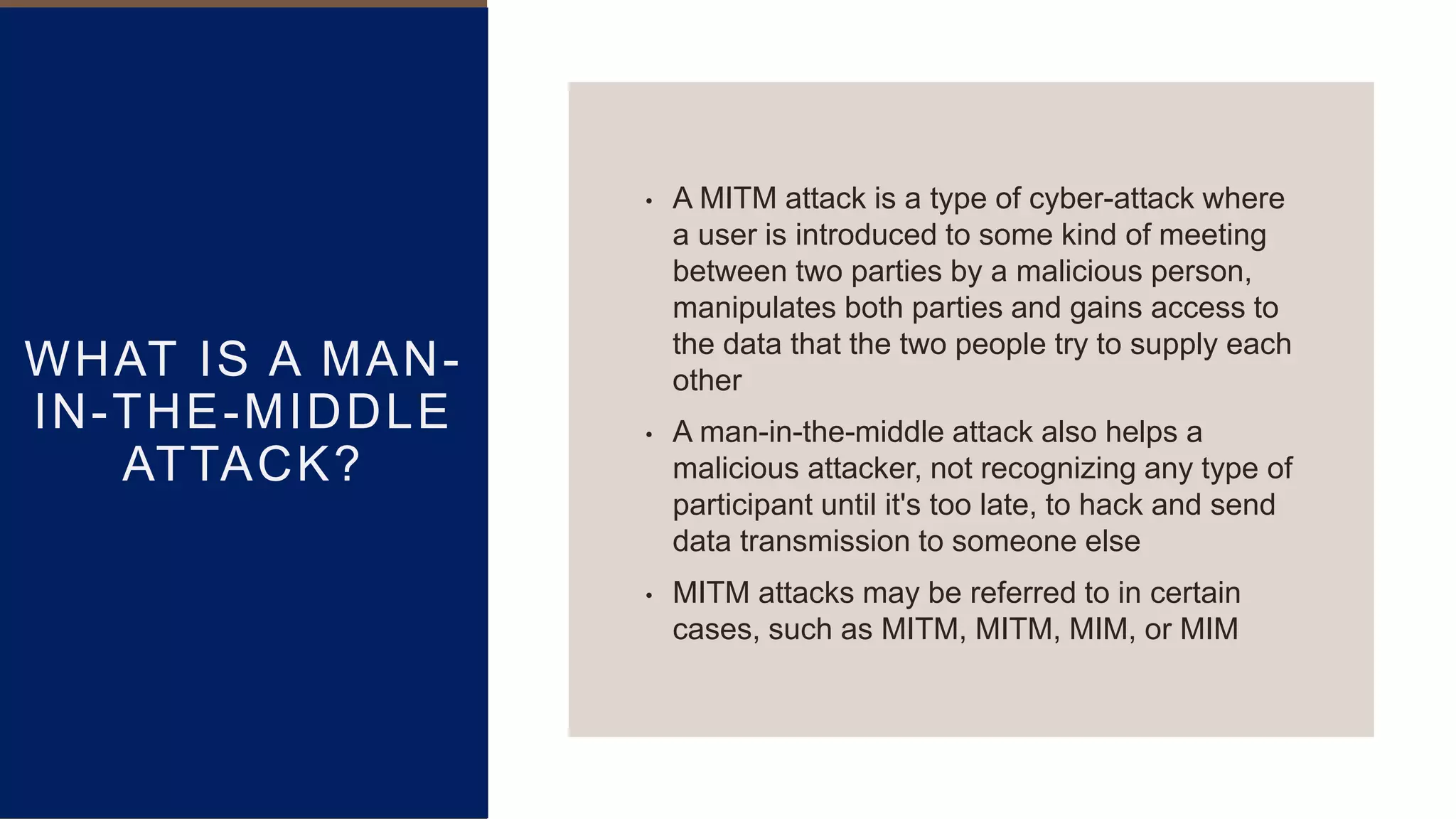 Cybersecurity _ Man in the Middle (MITM) Attack.pptx