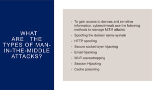 Cybersecurity _ Man in the Middle (MITM) Attack.pptx | Free Download