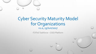 Cyber security maturity model- IT/ITES | PDF