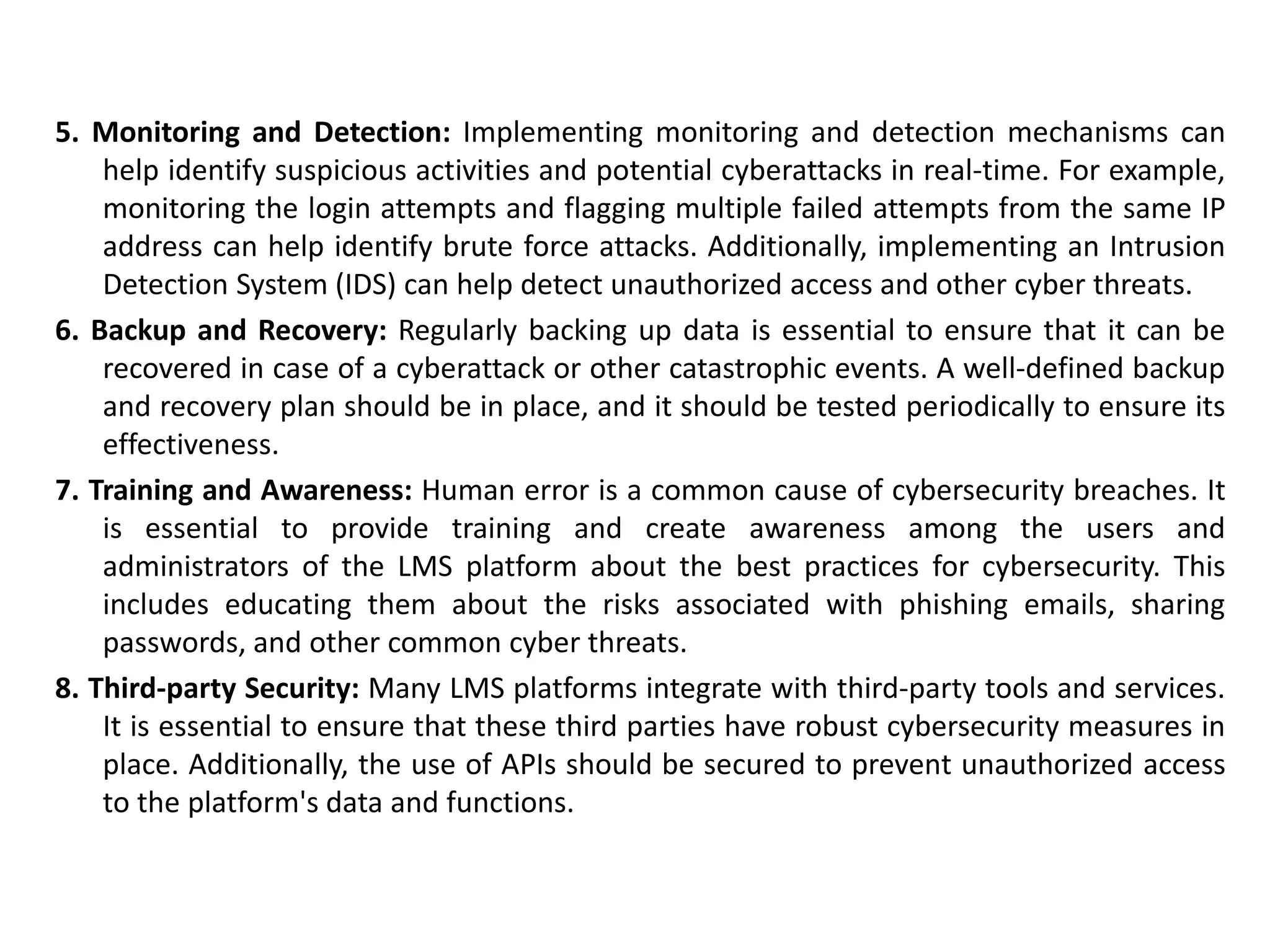 Cyber Security Measures for LMS Platforms | PPTX