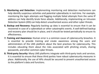 Cyber Security Measures for LMS Platforms | PPTX