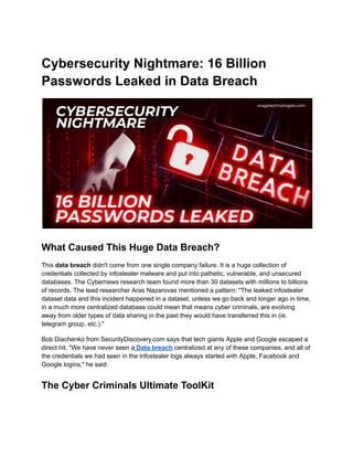 Cybersecurity Nightmare_ 16 Billion Passwords Leaked in Data Breach by ...