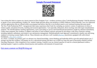 Cybersecurity Personal Statement | PPT