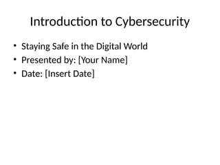 Cybersecurity Basics: How to Stay Safe Online and Avoid Digital Threats ...
