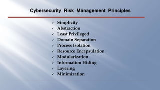 Cybersecurity Risk Management Principles | PPTX