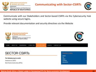 Cybersecurity Hub & Operations - Dr. Kiru Pillay | PPTX | IT and ...