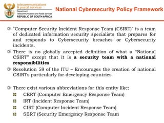 Cybersecurity Hub & Operations - Dr. Kiru Pillay | PPTX | IT and ...