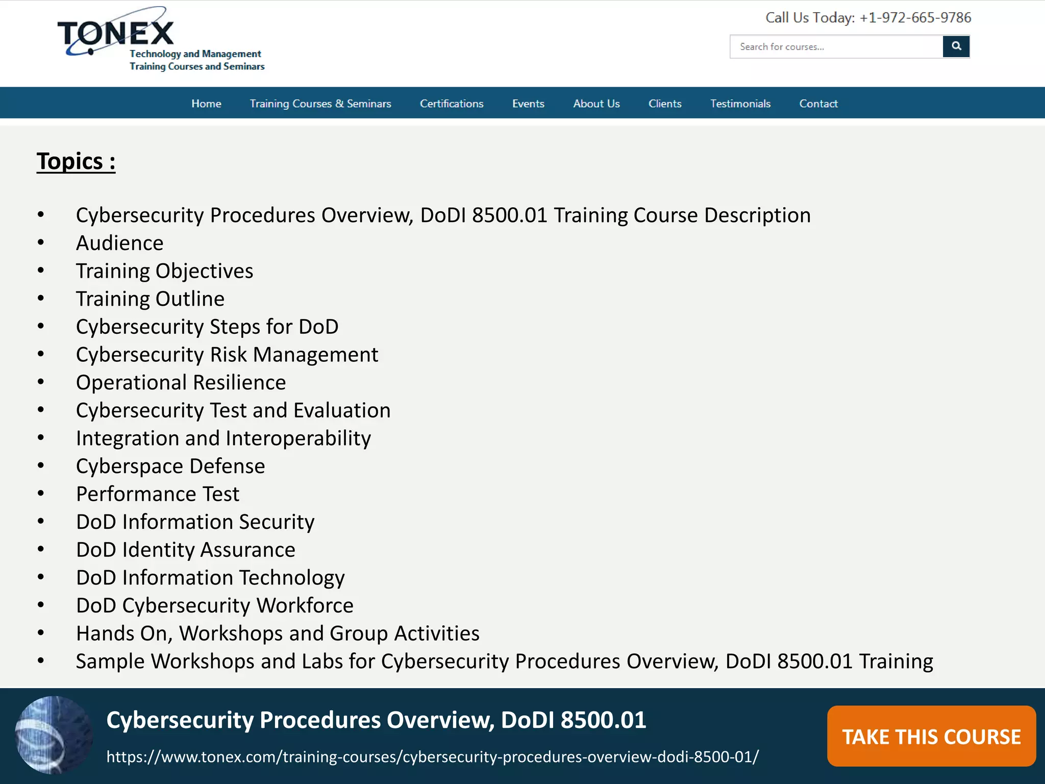 Cybersecurity Procedures Overview, DoDI 8500.01