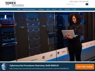 Cybersecurity Procedures Overview, DoDI 8500.01