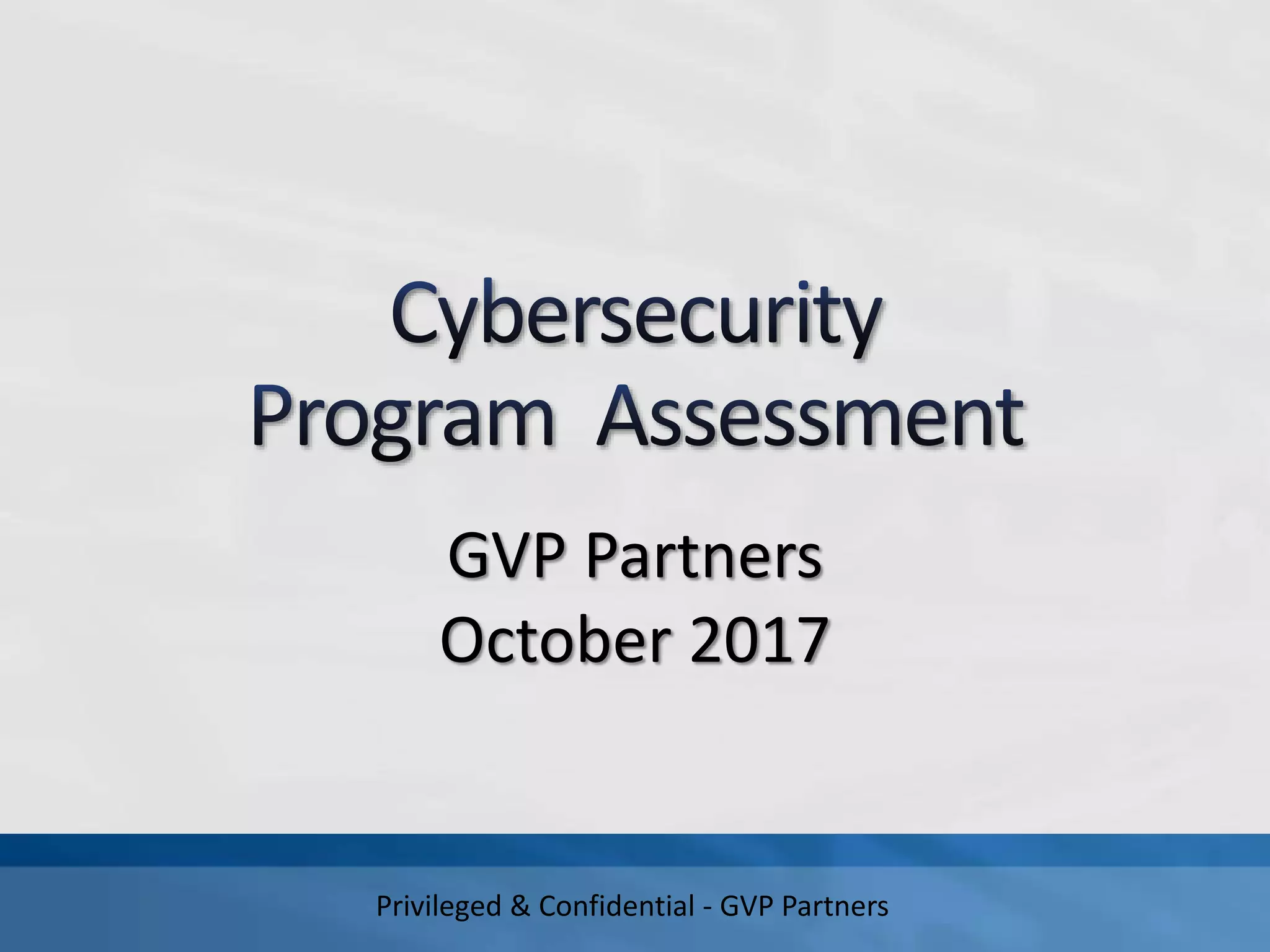 Cybersecurity Program Assessment Services | PPT
