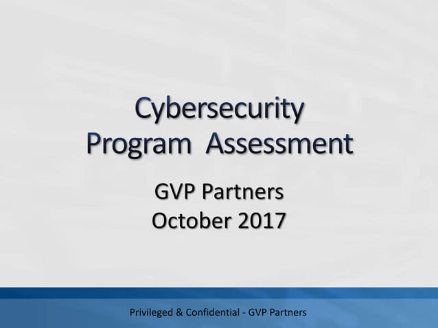 Cybersecurity Program Assessment Services | PPT