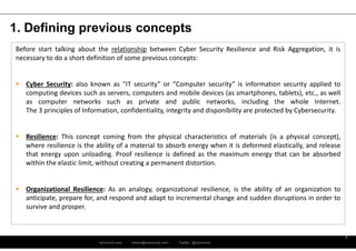 Cyber Security Resilience & Risk Aggregation | PPT