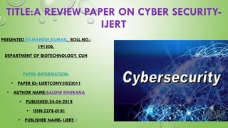 Cyber security review paper | PPT