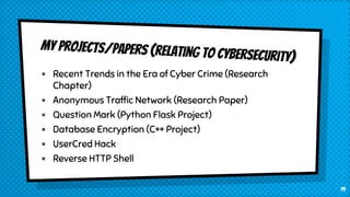 All about Cyber Security - From the perspective of a MS student | PPT