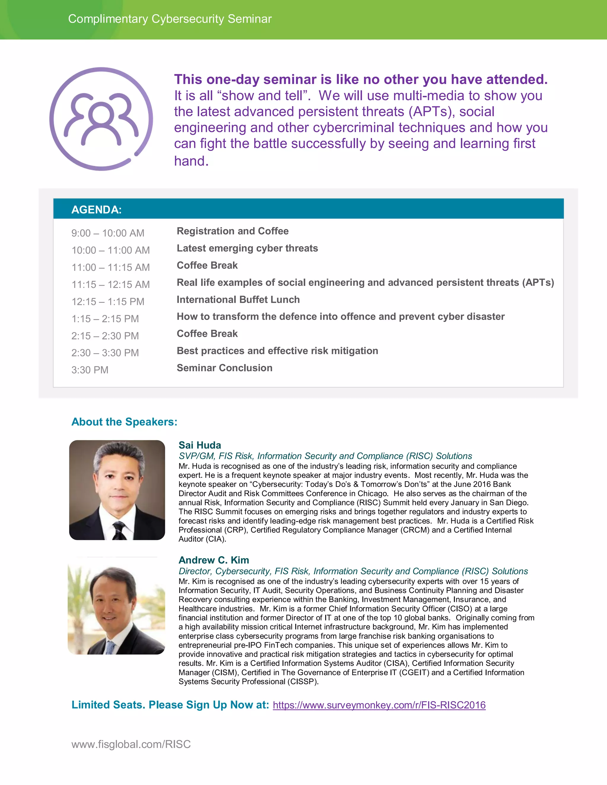 Cybersecurity seminar brochure | PDF