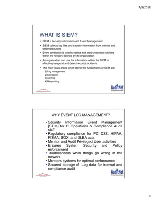 Cybersecurity Series SEIM Log Analysis | PDF