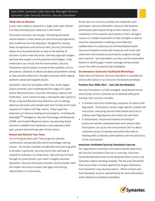 Symantec Cyber Security Services: Security Simulation | PDF