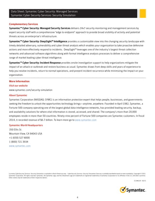 Symantec Cyber Security Services: Security Simulation | PDF