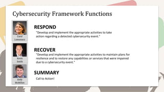 Cybersecurity Summit AHR20 NIST framework Cimetrics | PDF