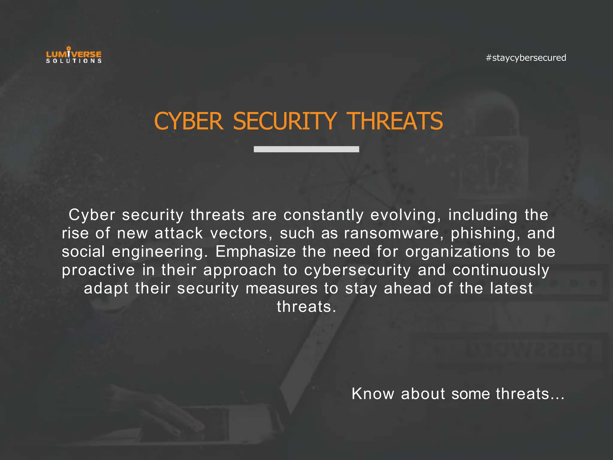 Cybersecurity Threats | Cyber Attack | Cyber Crime | PPTX | Internet ...