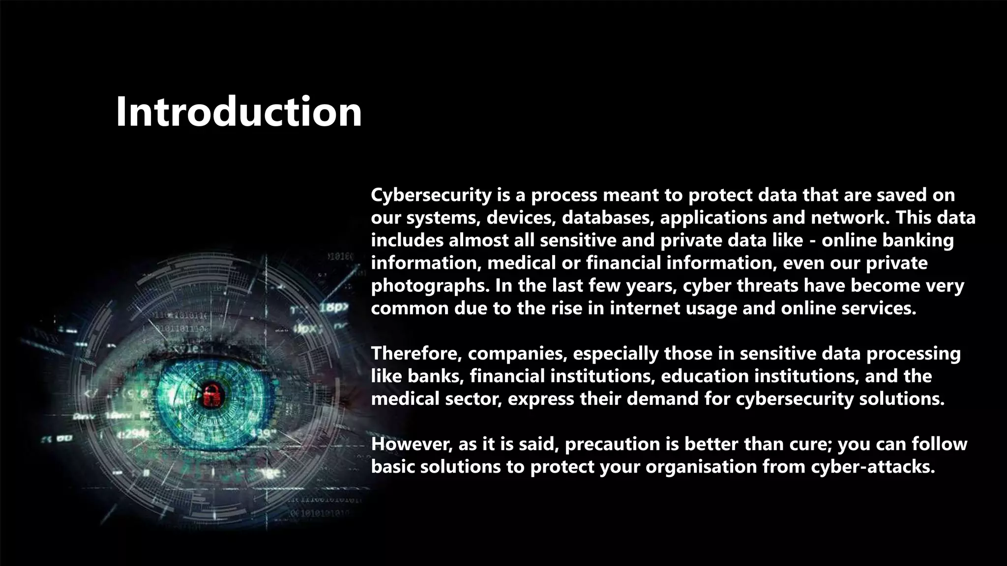 Cyber security threats and its solutions | PPTX