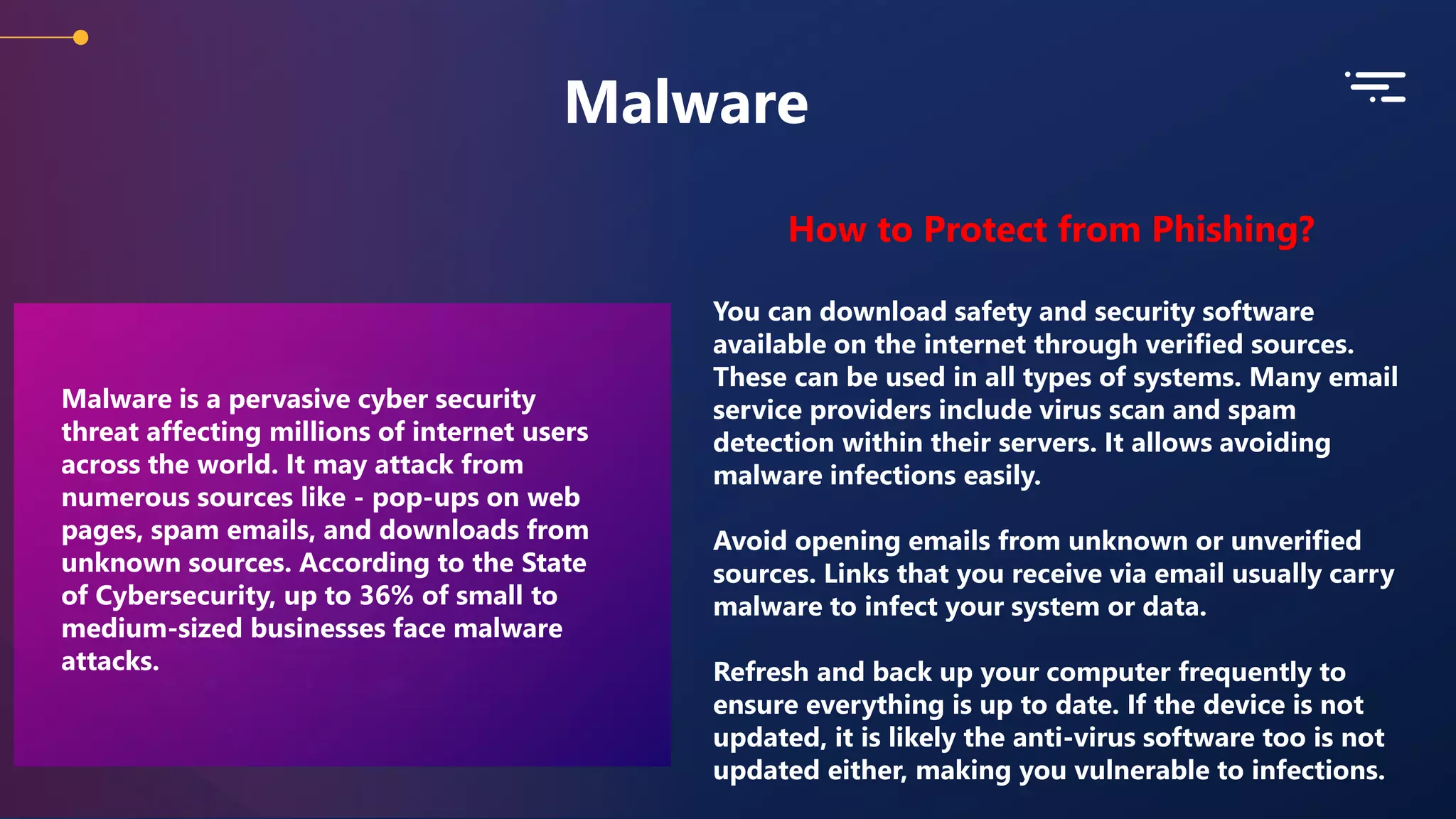 Cyber security threats and its solutions | PPTX