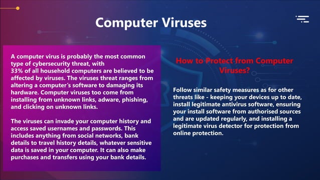 Cyber security threats and its solutions | PPTX