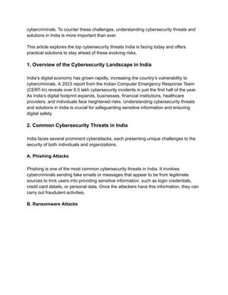 Cybersecurity Threats and Solutions in India_ How to Stay One Step ...