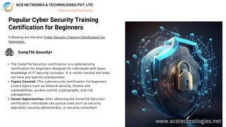 Best Cyber Security Training Certification | ACS Networks and Technologies Pvt. Ltd. | PDF