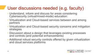 Cyber security training using virtual labs 3 cs umuc presentation august 2018 | PPT