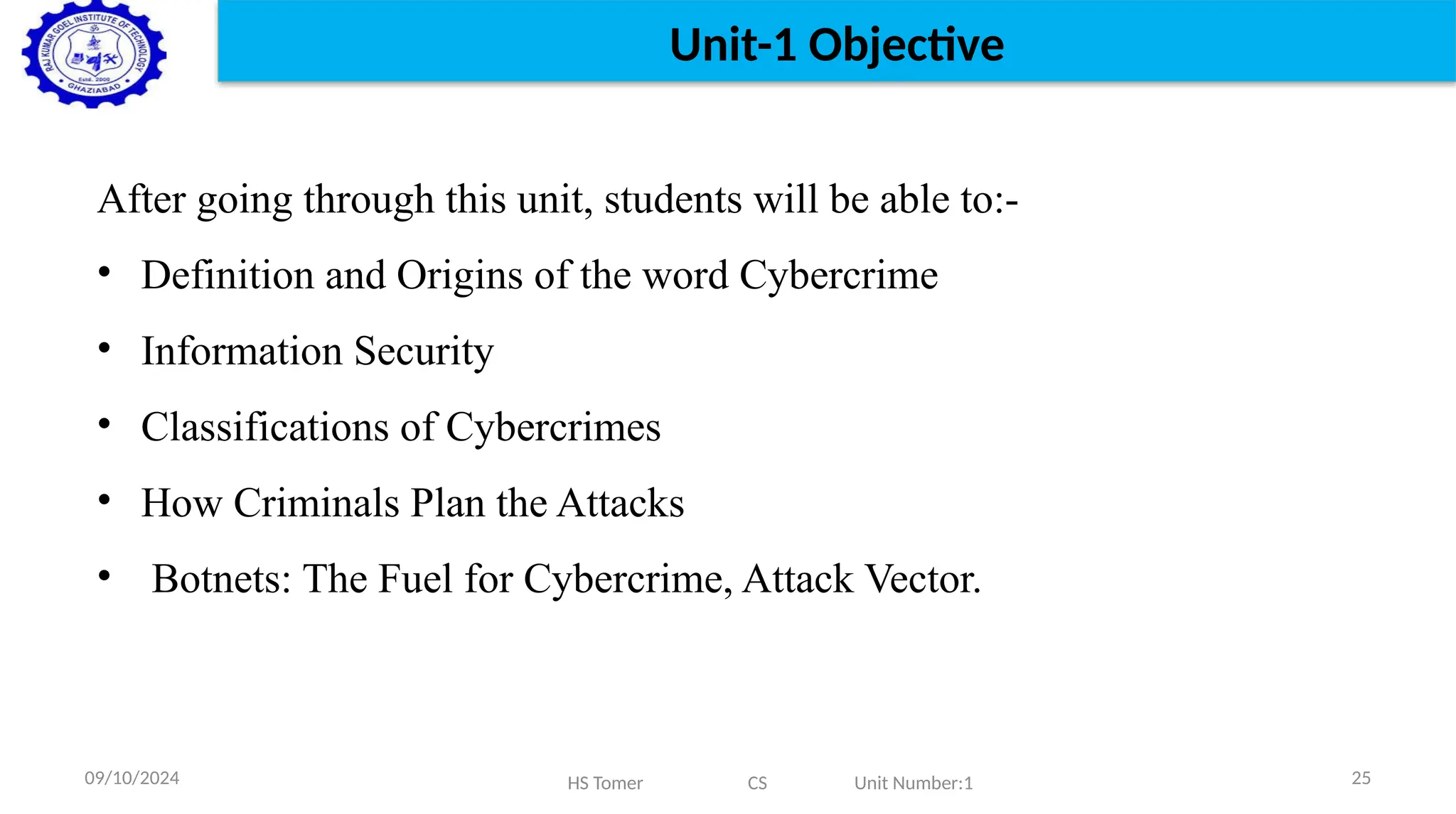 Cyber Security 2 nd year aktu[Unit-1].pptx | Computing | Technology & Computing